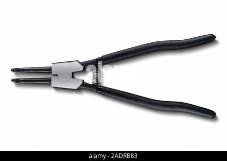 Black pliers for circlips - Snap rings or Seeger rings, orbis, placed ...
