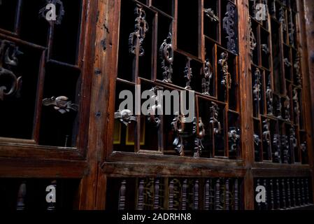 Chinese carved window grilles on windows and doors of ancient Chinese ...