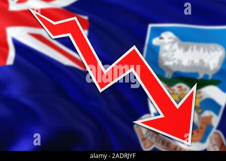 Falkland Islands economy graph is indicating positive growth, green ...