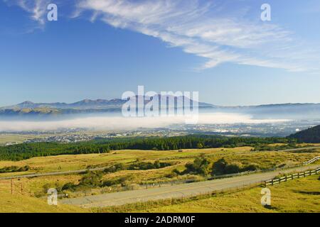 Cloud of sea and Aso Panorama line, Kumamoto Prefecture, Japan Stock ...