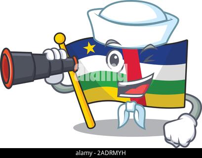 Funny smiling flag central african cartoon mascot playing baseball ...
