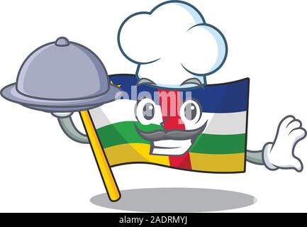 Funny smiling flag central african cartoon mascot playing baseball ...