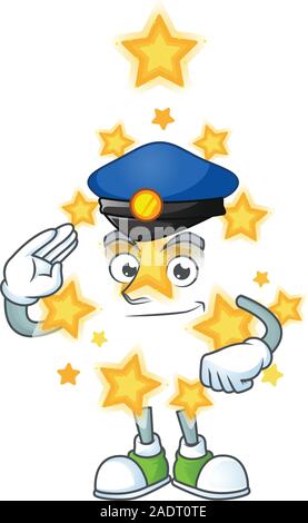 Police christmas tree cartoon shape a character Stock Vector Image ...