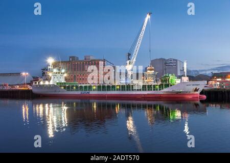 Kennedy Quay on docks of Cork City, Republic of Ireland Stock Photo ...