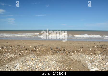 Rapidly eroding boulder clay cliffs on the Holderness coast, Mappleton ...