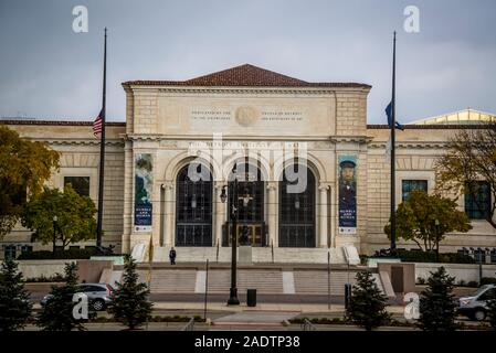 Main facade of the Detroit Institute of Arts, (DIA), one of the largest ...