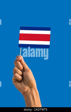 Flag of Costa Rica on stick figure - national and social community ...