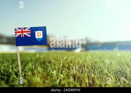 Small national flag of the Anguilla on a black background Stock Photo ...