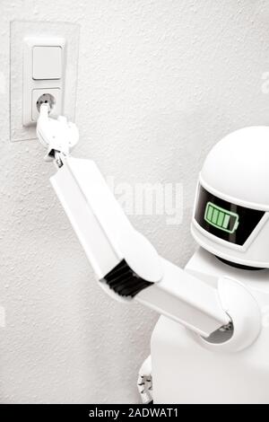 ai artificial intelligence robot, charging Stock Photo - Alamy