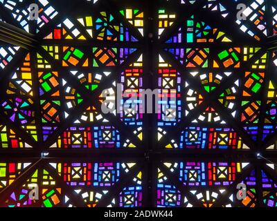 The world's largest stained-glass ceiling by Leonard French in the ...