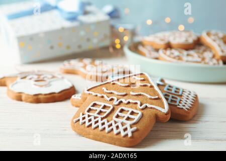Christmas gift boxes on light background, closeup Stock Photo - Alamy
