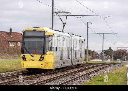 Manchester Metrolink tram light rail station network at Arndale centre ...