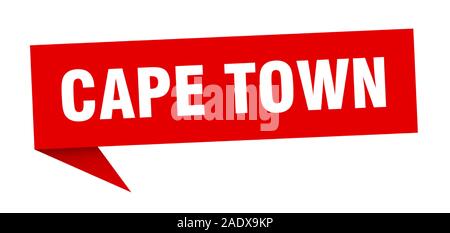 Cape Town sticker. Cape Town red square peeler sign Stock Vector Image ...