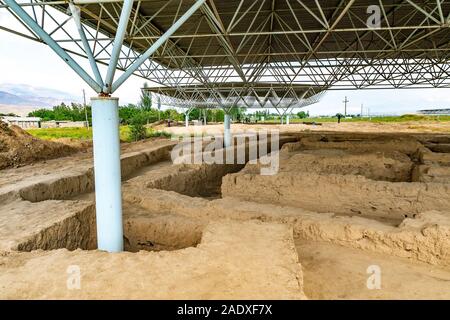 Panjakent Sarazm Proto Urban Archeological Excavation Site View on a ...