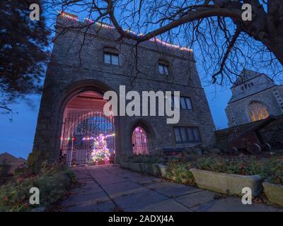 Gatehouse museum at Minster Abbey on the Isle of Sheppey, Kent, UK ...