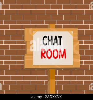 Text sign showing Chat Room. Business showcase area on the Internet or ...