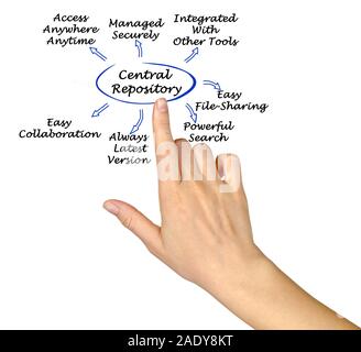 Diagram of central repository Stock Photo - Alamy