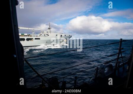 The Royal Fleet Auxiliary Tide Class tanker RFA Tideforce (A139) passes ...