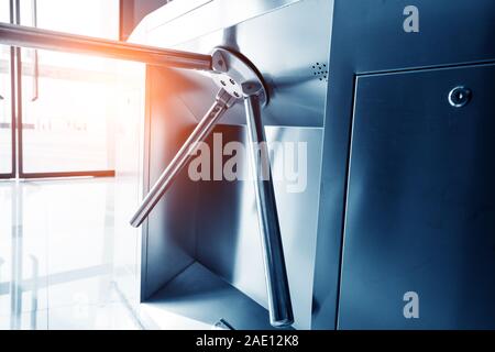 Entrance machine gate: scan card Stock Photo - Alamy