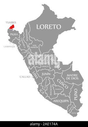Map of Tumbes Stock Photo - Alamy