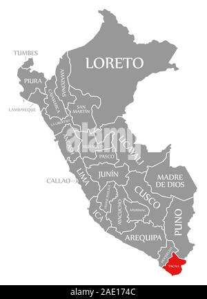 Map of Tacna Stock Photo - Alamy