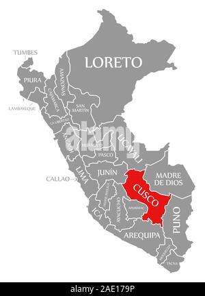 Map of Cusco Stock Photo - Alamy
