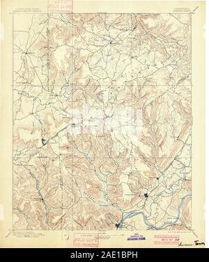 Sewanee, Tennessee, map 1895, 1:125000, United States of America by ...