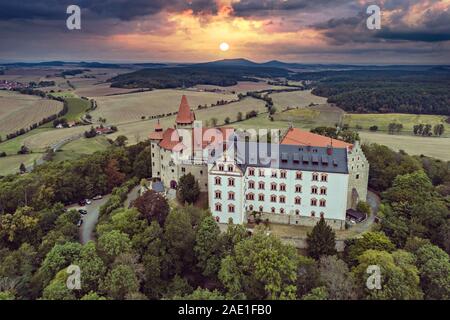 Air view of The Veste Heldburg fortress near Bad Colberg-Heldburg in ...
