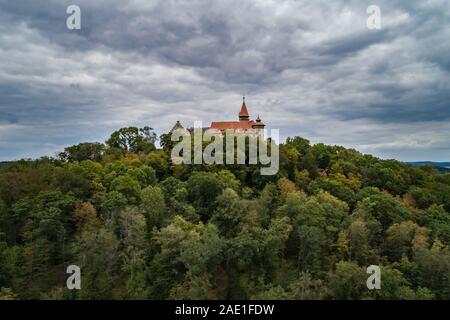 Air view of The Veste Heldburg fortress near Bad Colberg-Heldburg in ...