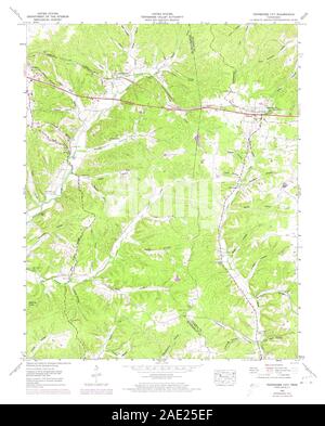 USGS TOPO Map Tennessee TN Winfield 155712 1980 24000 Inverted ...