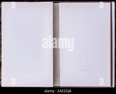 Inside part of a White Book Front Cover isolated on a white background ...