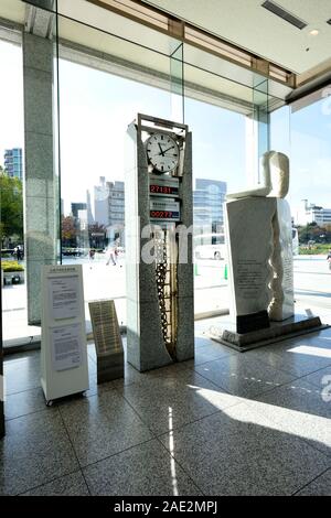 Nuclear bomb clock in Hiroshima museum stating days since the first ...
