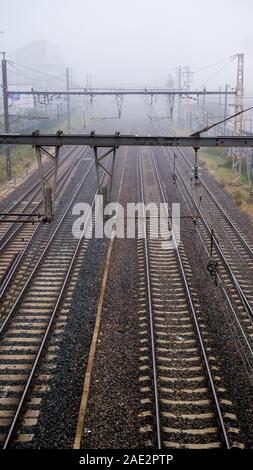 Empty railway tracks during SNCF strike, Lyon, France Stock Photo - Alamy