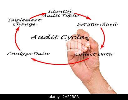 Diagram of Audit Cycle Stock Photo - Alamy