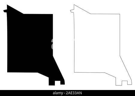 Umm Salal (State of Qatar, Municipalities of Qatar) map vector ...