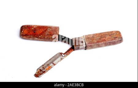 picture of an old rusty damaged razor Stock Photo - Alamy