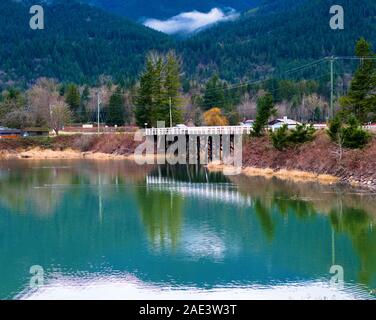 Bridge over Nicomen Slough at Deroche, British Columbia, Canada Stock ...