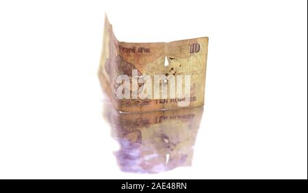 Back side of the Indian 10 rupee bill, India, Asia Stock Photo - Alamy