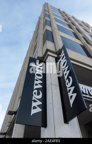 A sign outside WeWork offices in London England United Kingdom UK Stock ...