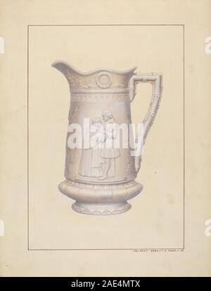 Bisque water pitcher by Ernest A. Towers, Jr., c. 1938, ceramic vessel ...