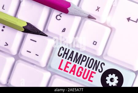 Conceptual hand writing showing Champions League. Concept meaning ...