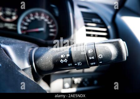 On-off car light switch Stock Photo - Alamy