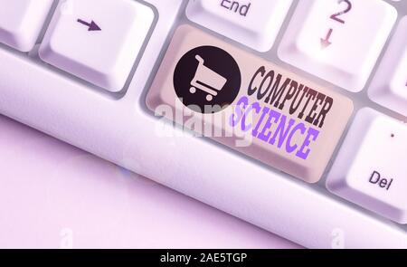 Text sign showing Computer Science. Business idea study of both ...