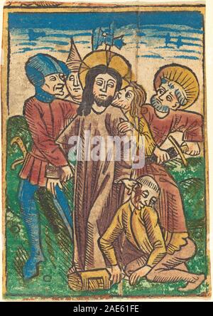 A c. 1490 German painting depicting Christ stripped, showing figure ...