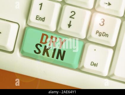 Handwriting text writing Dry Skin. Conceptual photo uncomfortable ...
