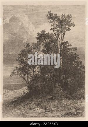 A landscape painting by Alexandre Calame from 1840-1850 depicting a ...