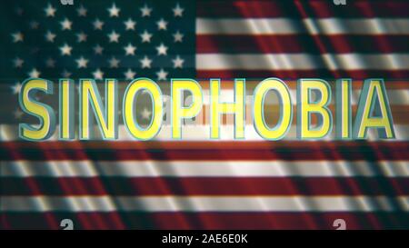 Sinophobia US China Contrary Concept 3D Illustration Stock Photo - Alamy