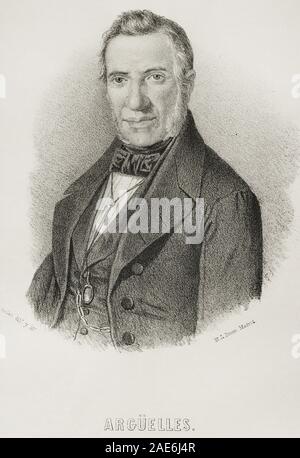 ARGUELLES, AGUSTIN. POLITICO ESPAÑOL . 1776 - 1843. OLEO DE FEDERICO ...