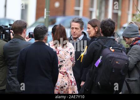 Actor Hugh Grant canvassing in Walton -on-Thames in the Esher & Walton ...