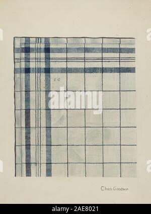This circa 1937 Shaker kerchief by Charles Goodwin is a textile head ...